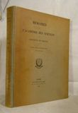 MÉMOIRES de L'ACADÉMIE DES SCIENC.... LACROIX A., PICARD E., MAIRE R., HEIM ...