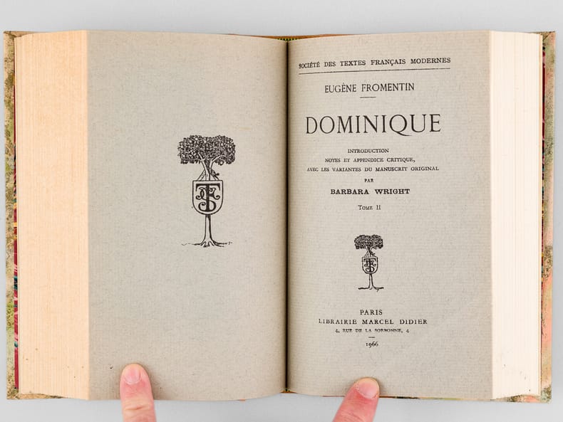 Librairie Marcel Didier - FROMENTIN, Eugène ; WRIGHT, Barbara - Dominique