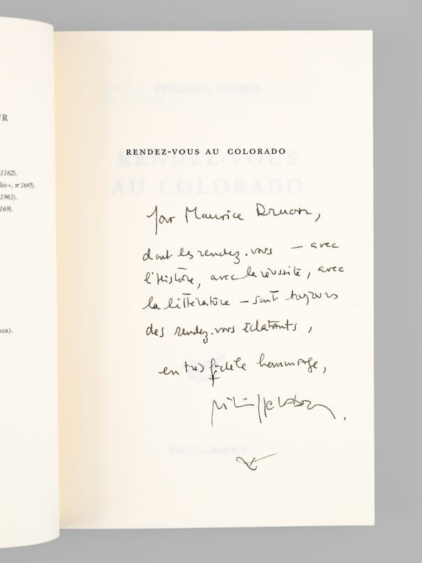 NRF Gallimard - LABRO, Philippe - Rendez-vous au Colorado [ exemplaire ...