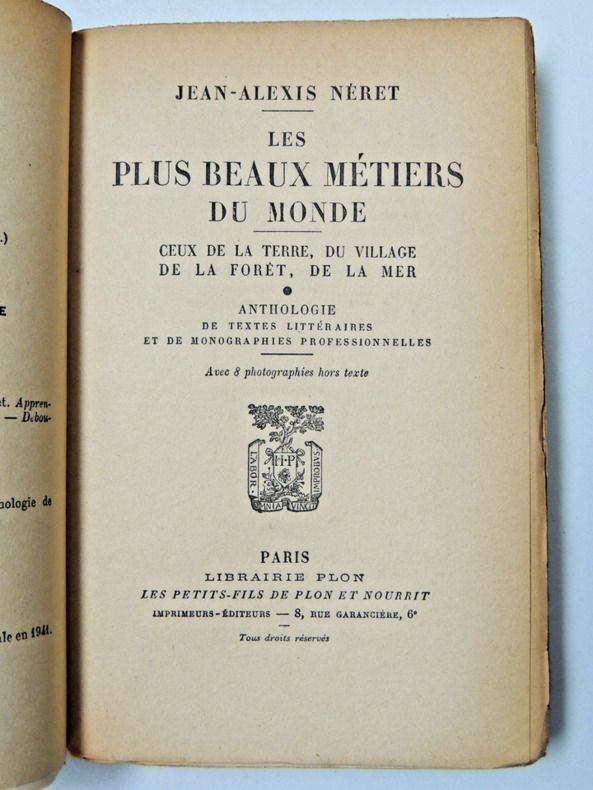 Jean-Alexis Néret - Les plus beaux métiers du monde - Livre Rare Book