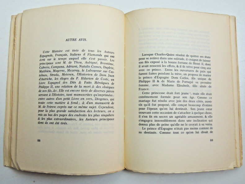 André Lebois - Don Carlos, Saint Réal Nouvelles historiques 1672