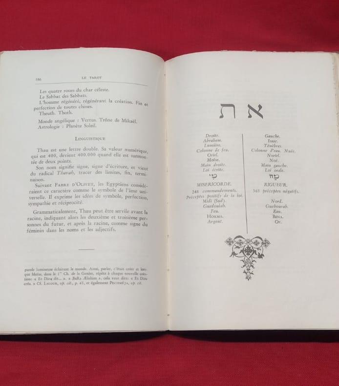HAVEN Marc [LALANDE Emmanuel Marc Henry] - Le tarot, l'alphabet hébraïq ...