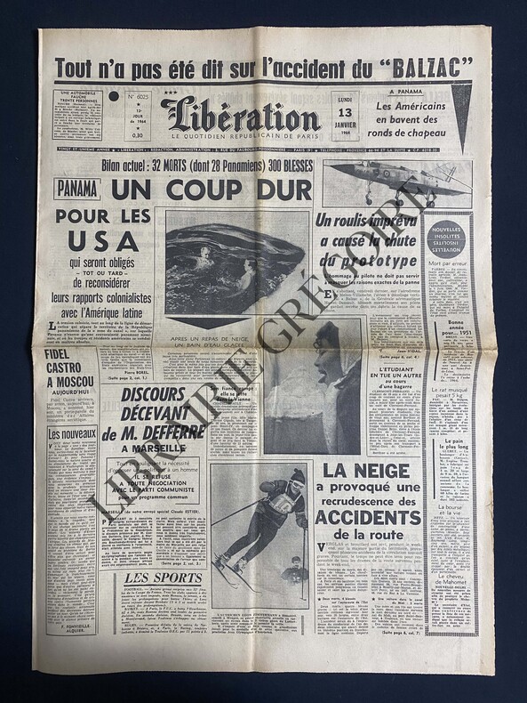 LIBERATION-N°6025-LUNDI 13 JANVIER 1964 - Livre Rare Book