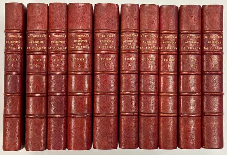 POINCARÉ. Raymond. - Au service de la France, neuf années de souvenirs.