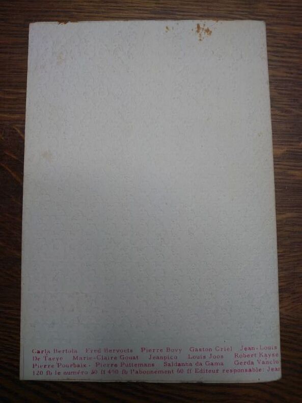 JEAN-LOUIS COLLOT. - Amenophis 22. Bruxelles, 1980. Le cancer.